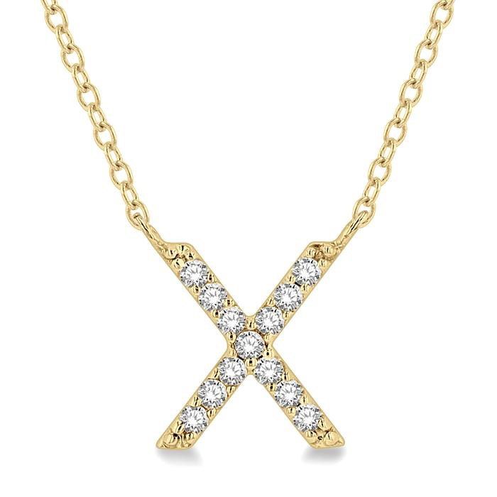 'X' Initial Diamond Pendant | Dunkin's Diamonds