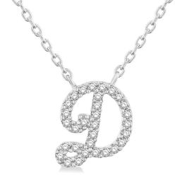 Script 'D' Initial Diamond Pendant | Dunkin's Diamonds