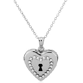 Keyhole Heart Locket Necklace | Dunkin's Diamonds